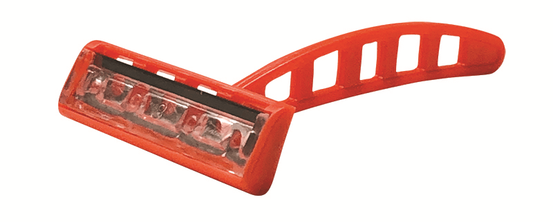 Inmate Hygiene: Razor - Anti-Shank Razor Clear Head - Charm-Tex