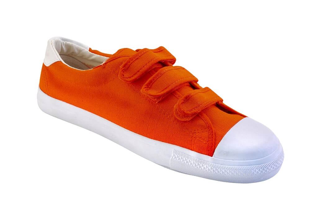 Inmate Footwear: Canvas Sneakers - Low Top Velcro Sneakers - Charm-Tex