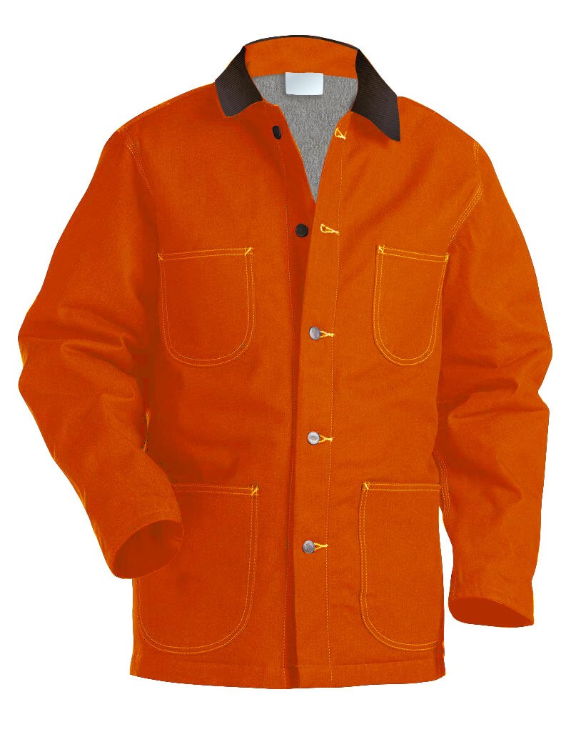 Inmate Clothing: Outerwear- Blanket Lined Orange Twill Chore Coat ...