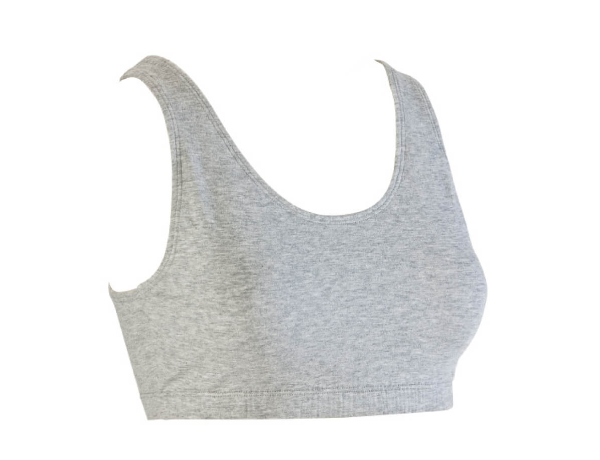Inmate Clothing: Inmate Undergarments - Grey Sports Bras - Charm-Tex