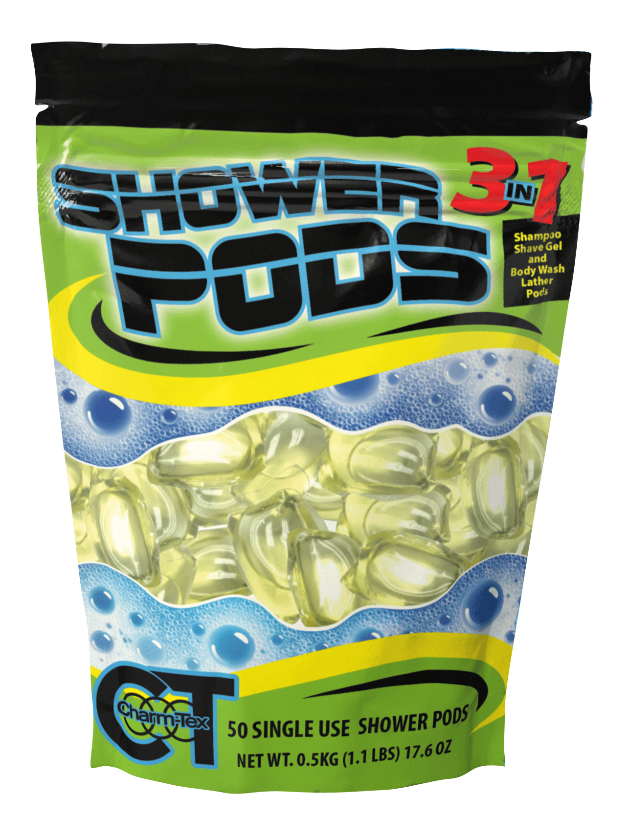 Inmate Hygiene: Shampoo - All In One Shower Pods - Charm-Tex