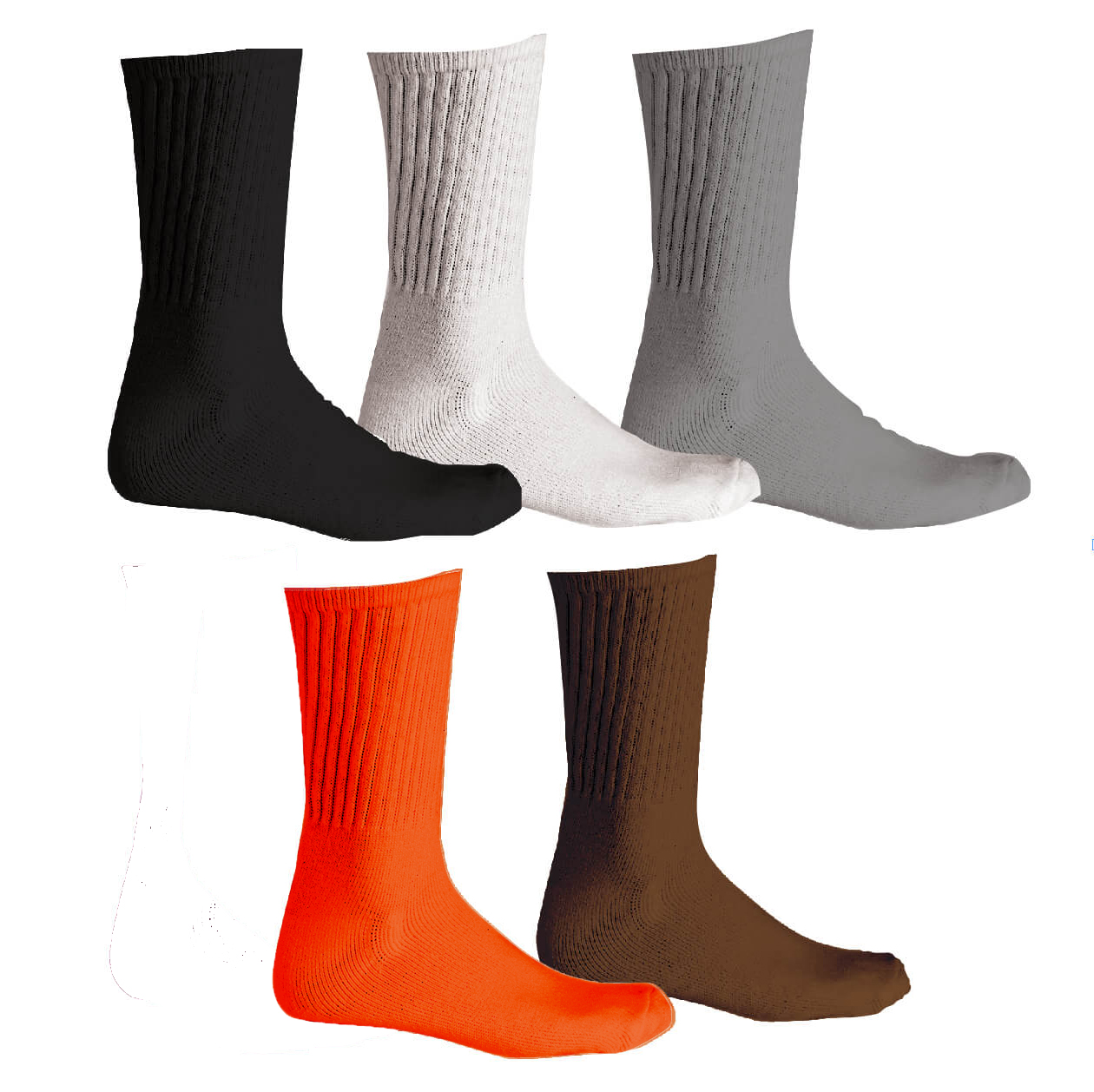 Inmate Clothing: Socks - Standard Crew Socks - Charm-Tex